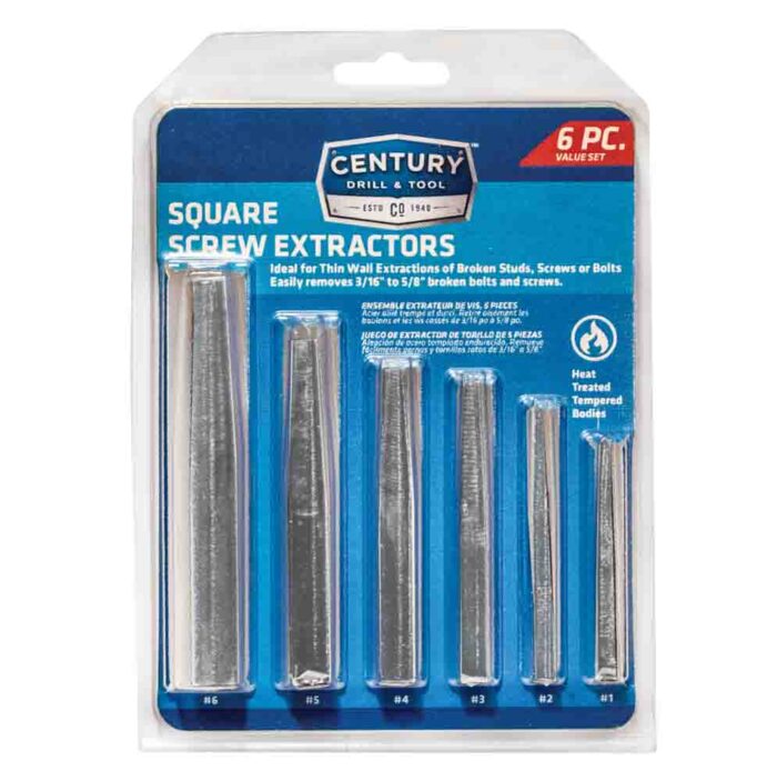 6 PIECE SQUARE FLUTE SCREW EXTRACTOR SET – Neds Pipe and Steel